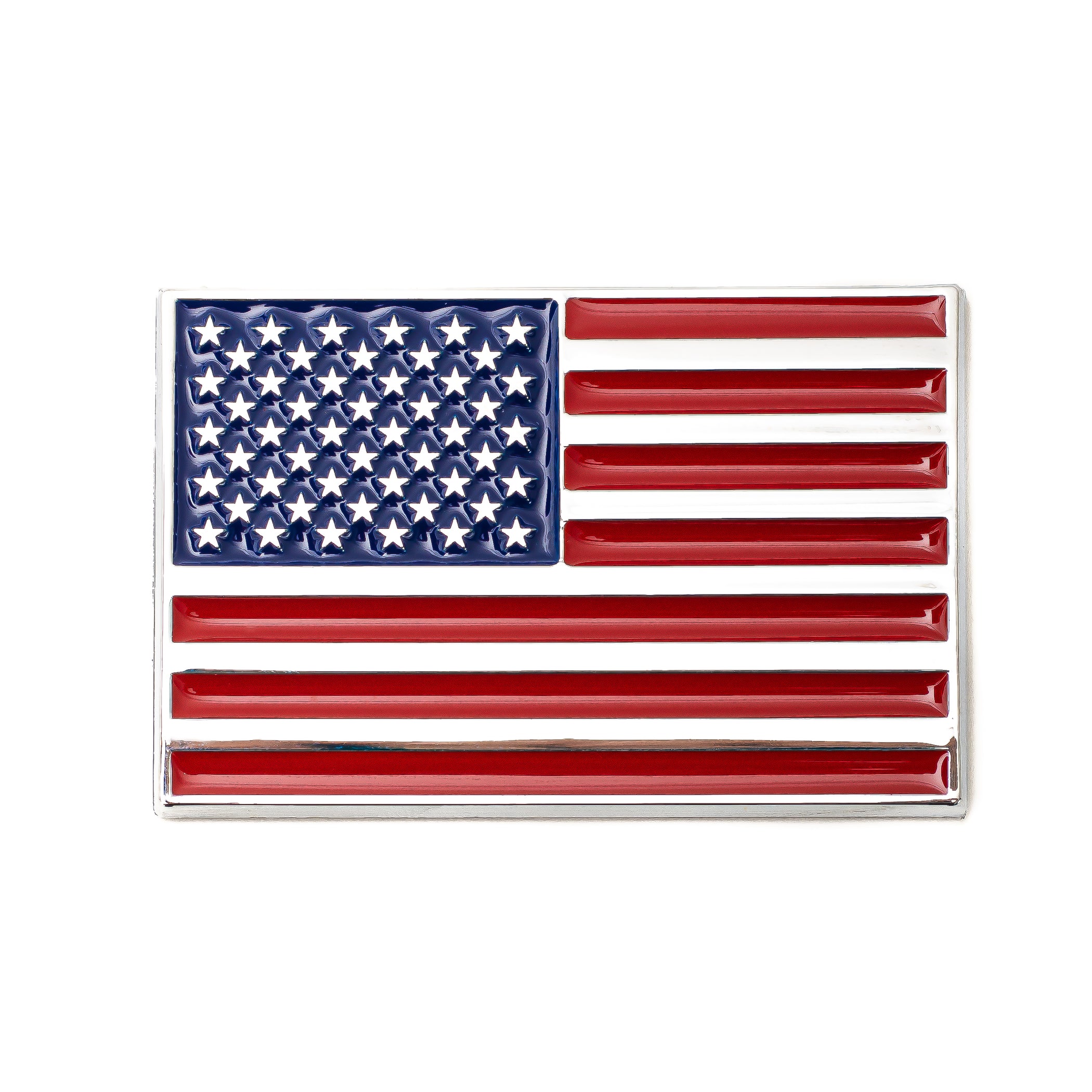 United States American Flag 3D Chrome Auto Emblem – EliteAuto3K